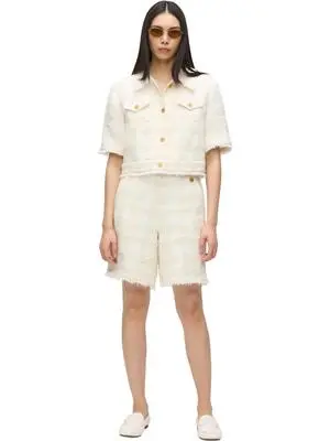 Karl Lagerfeld Bouclé Bermuda Shorts - Pristine