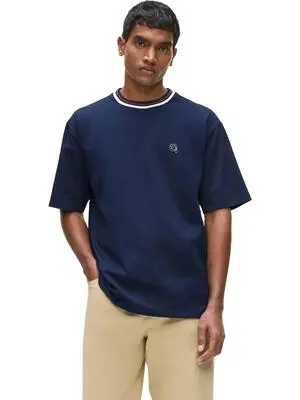 Karl Lagerfeld Ikon Striped Neck T-shirt - Medieval Blue