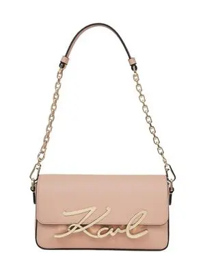 Karl Lagerfeld K/signature Small Chain Shoulder Bag - Pink