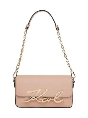Karl Lagerfeld K/signature Small Chain Shoulder Bag - Pink