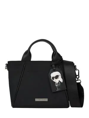 KARL LAGERFELD Karl Lagerfeld Ikon Nylon Small Tag Tote Bag