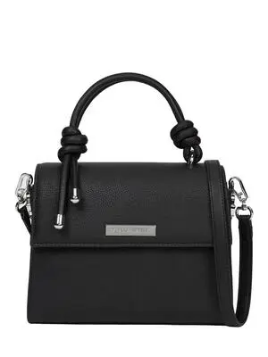 Karl Lagerfeld Ikon Pebble Satchel Bag - Black
