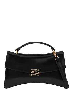 Karl Lagerfeld K/autograph Twist Top Handle Bag - Black/gold