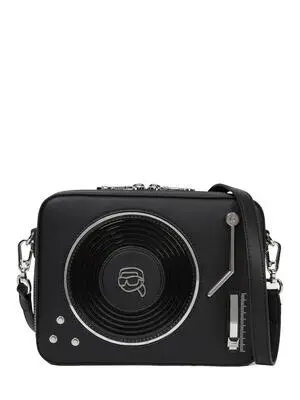 Karl Lagerfeld Ikon Record Turntable Crossbody Bag - Black