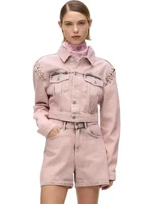 KL JEANS Lace Tie Denim Jacket - Fairytale