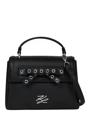 Karl Lagerfeld K/autograph Small Bow Top Handle Bag - Black Embellishment