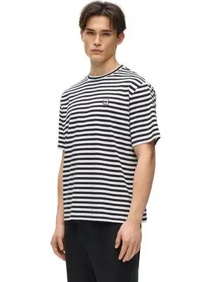 Karl Lagerfeld Ikon Relaxed Striped T-shirt - White/black