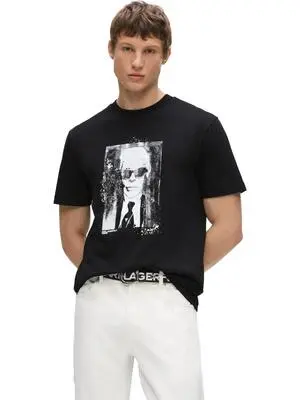 KL JEANS Karl Portrait T-shirt - Black