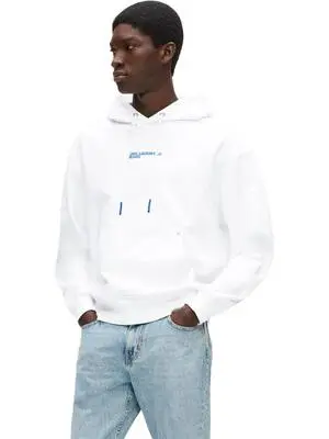 Karl Lagerfeld Relaxed Graphic Print Hoodie - White