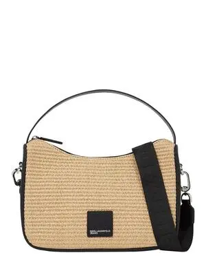 KL JEANS Jeans Woven Mini Hobo Bag - Natural