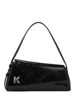 KL JEANS Karl Lagerfeld Jeans Geo High-Shine Flap Bag Black