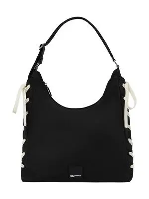 KL JEANS Jeans Polyamide Lace-up Tote Bag - Black
