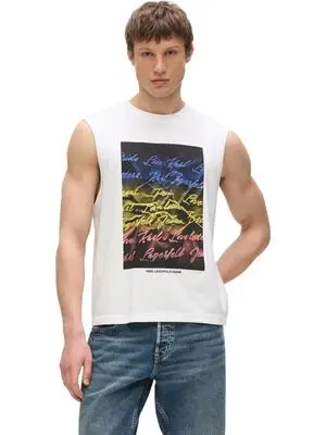 Karl Lagerfeld Karl Love Letter Tank Top - White