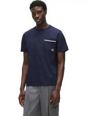 Karl Lagerfeld Ikon Stripe Pocket T-shirt - Peacoat