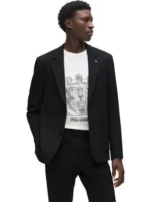 Karl Lagerfeld Patch Pocket Punto Blazer - Black