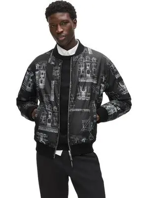 Karl Lagerfeld Reversible Maison De Karl Bomber Jacket - Twill
