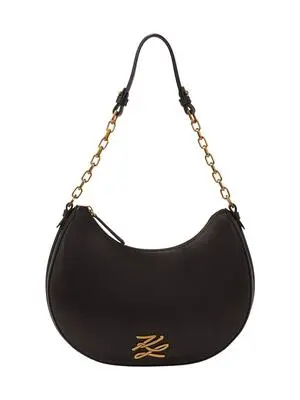 Karl Lagerfeld K/autograph Moon Shoulder Bag - Black