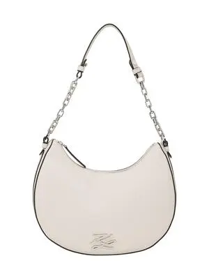 Karl Lagerfeld Karl Lagerfeld K/Autograph Moon Shoulder Bag Cement