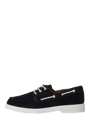Karl Lagerfeld Suede Kori Boat Shoes - Navy