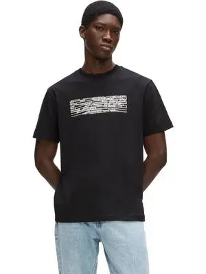 KL JEANS Stripe Logo T-shirt Black