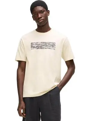 Karl Lagerfeld Stripe Logo T-shirt Whitecap Grey