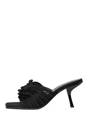 Karl Lagerfeld Karmel Ruche Heeled Sandals - Black