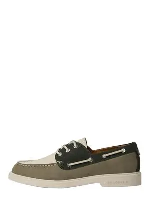 Karl Lagerfeld Kori Tri-color Boat Shoes - Khaki