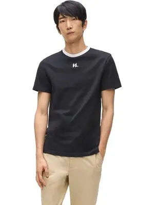 Karl Lagerfeld Monogram Slim T-shirt - Black