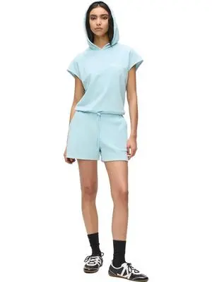 Karl Lagerfeld Toweling Shorts With Embroidered Logo - Corydalis Blue