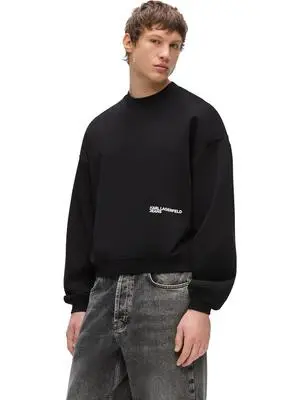 KL JEANS Jeans Gradient Logo Boxy Sweatshirt - Black