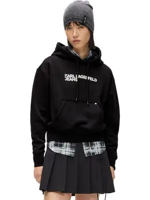 KL JEANS Jeans Logo Hoodie - Black