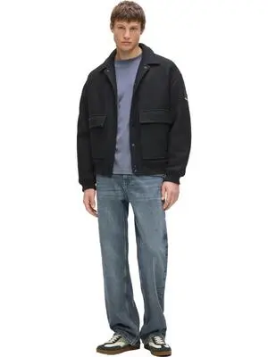 Karl Lagerfeld Baggy Tinted Relaxed Fit Denim Jeans - Soft Tinted Blue