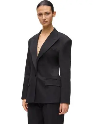 Karl Lagerfeld Kl X Amber Valletta Structured Single-breasted Blazer - Black
