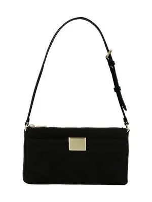 Karl Lagerfeld X Amber Valletta Quilted Canvas Shoulder Bag - Black