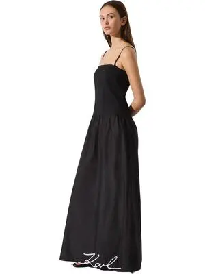 Karl Lagerfeld Signature Maxi Dress - Black