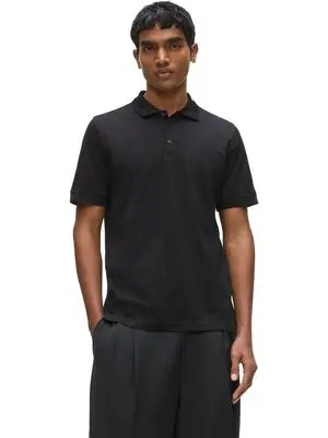Karl Lagerfeld Monogram Polo Shirt - Black