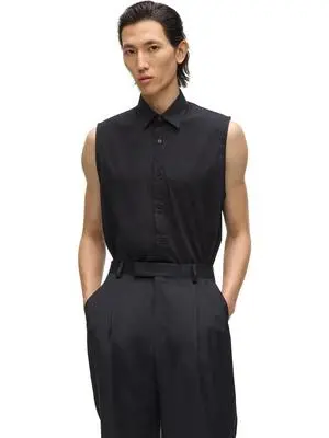 Karl Lagerfeld Kl Studio Sleeveless Shirt - Black
