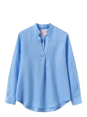 PINK HOUSE Linen Kim Shirt - Blue