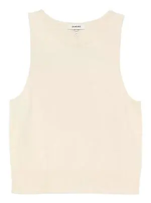 Sandro Sleeveless Fine Knit Vest - Neutrals
