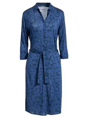 Majestic Filatures Virgin Wool And Lyocell Mini Dress - Blue