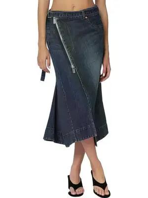 Sacai Zip Detail Skirt - Blue