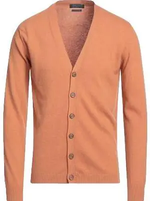 DANIELE FIESOLI Danielle Fiesoli Cardigan In Merino Wool And Cashmere - Orange