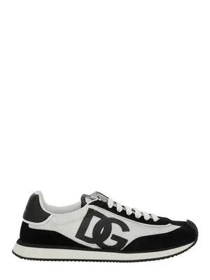 Dolce & Gabbana Dolce & Gabbana 'Aria' Logo Patch Leather Sneakers Multicolor