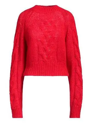 TWINSET Cable-knit Mohair & Wool Blend Sweater - Red