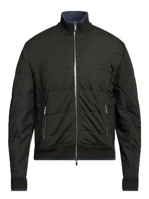 MOORER Quilted Bomber Jacket With Stand Collar - Green