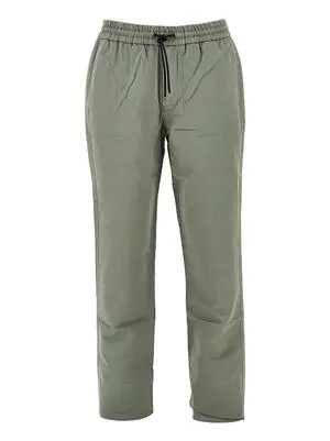 Sease Cotton And Linen Blend Twill Pants - Green