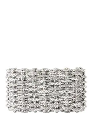 Simkhai Morgan Crystal-embellished Clutch Bag - Silver