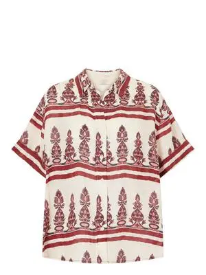 Johanna Ortiz Printed Linen Shirt - Neutrals