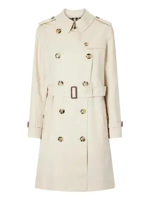 Burberry Kensington Double-breasted Belted Cotton Gabardine Trench Coat - Neutrals