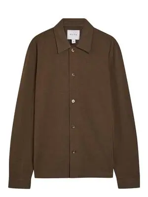 RAITH Geneva Textured Jersey Overshirt - Brown